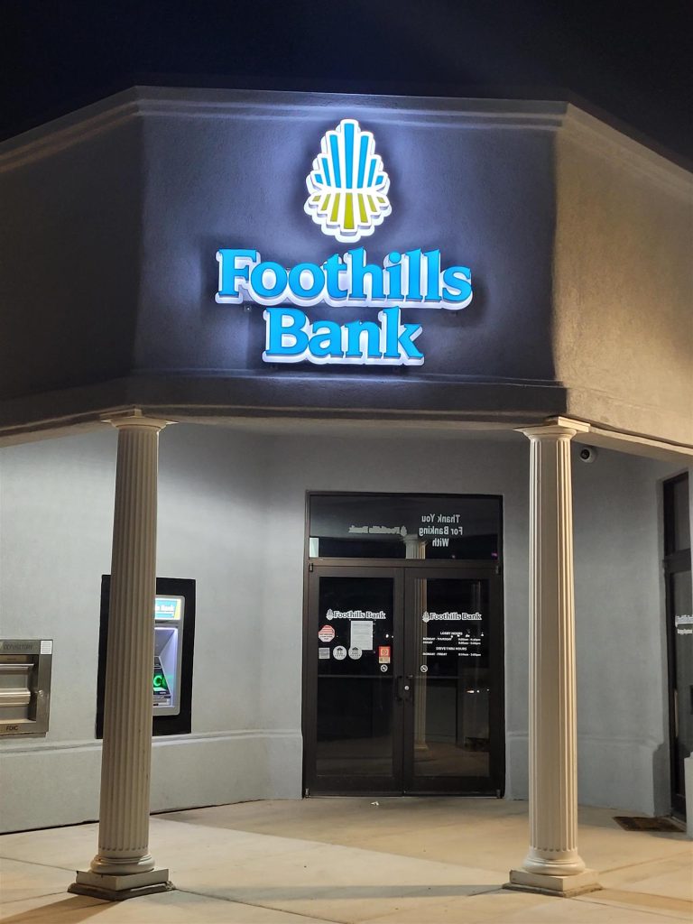 Building Sign Removal and Re-Installation for The Foothills Bank ...