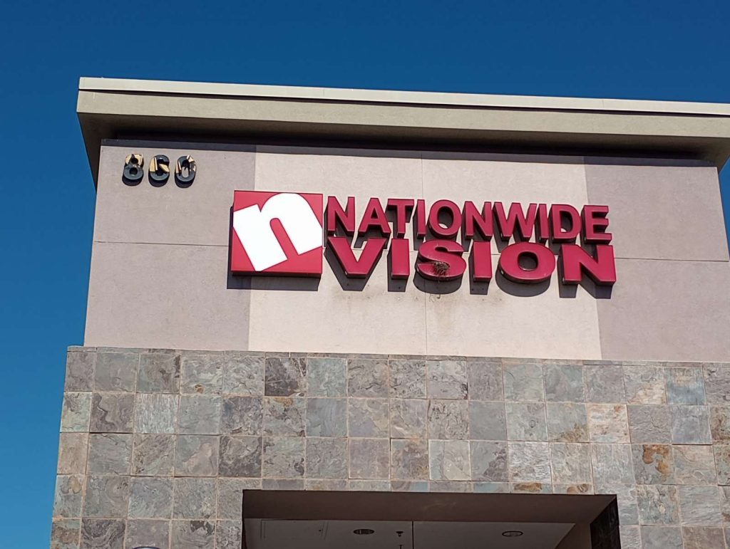 New Sign Faces Nationwide Vision Center | YESCO Sign & Lighting Repair ...
