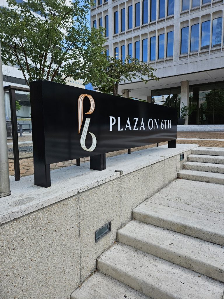 Plaza on 6th – Custom Sign Fabrication & Paint Update | YESCO Sign & Lighting Repair Portland