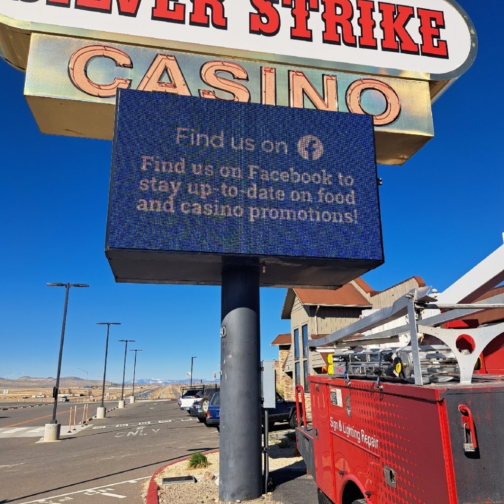 Silver Strike Casino EMC Sign Replacement | YESCO Sign & Lighting ...
