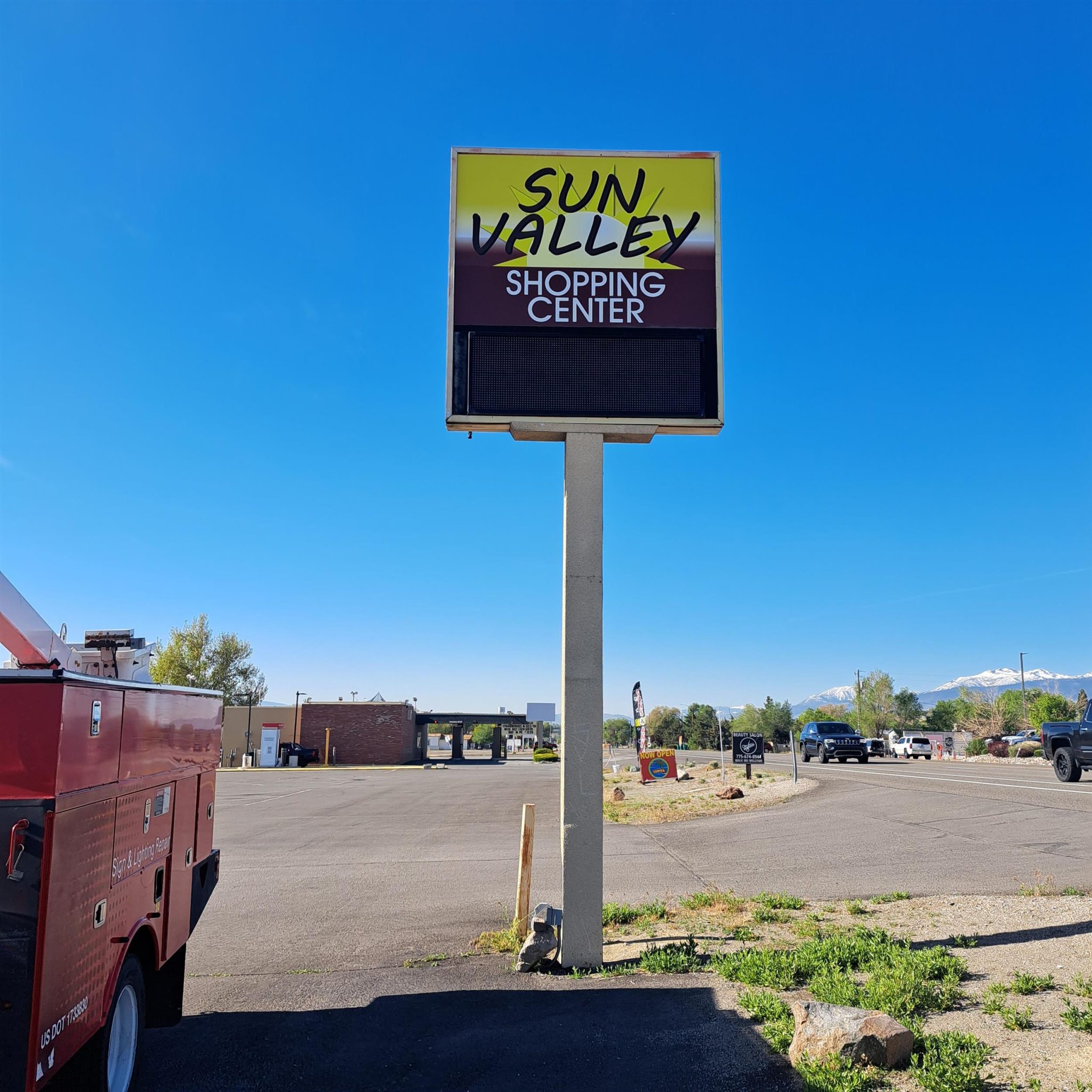 Sun Valley Shopping Center Sign Reface | YESCO Sign & Lighting Repair Reno