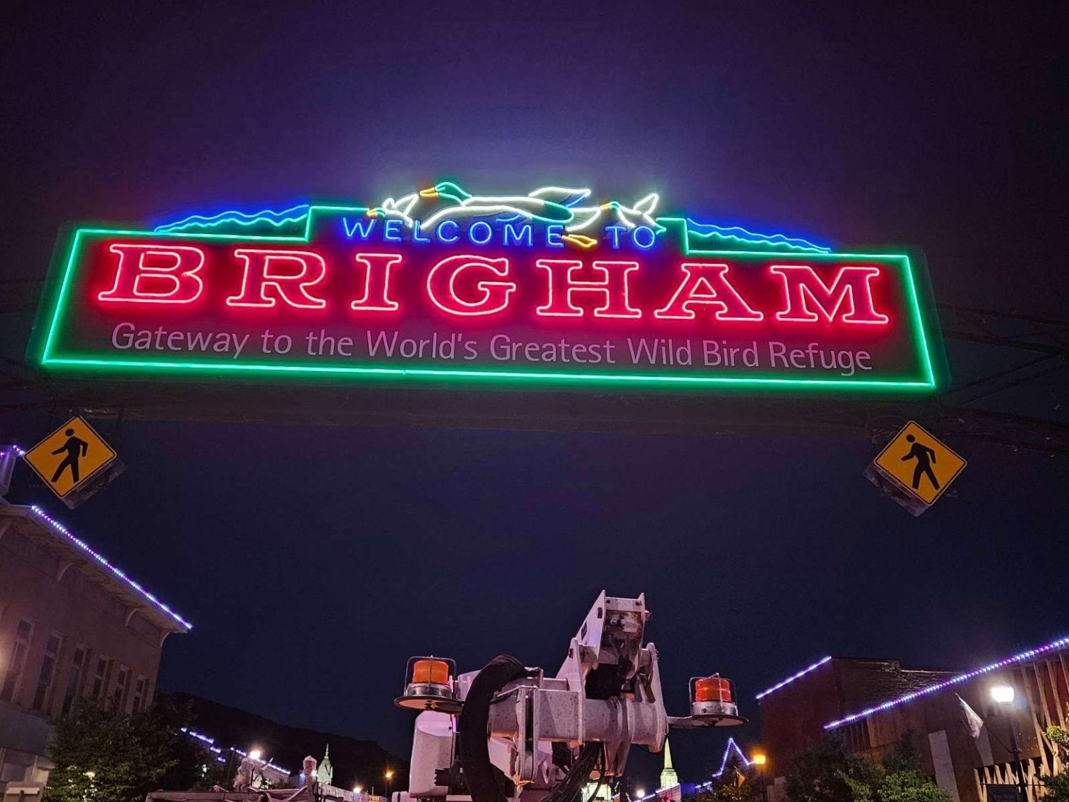 YESCO Retrofits Neon Lighting With LED Illumination on Brigham City ...